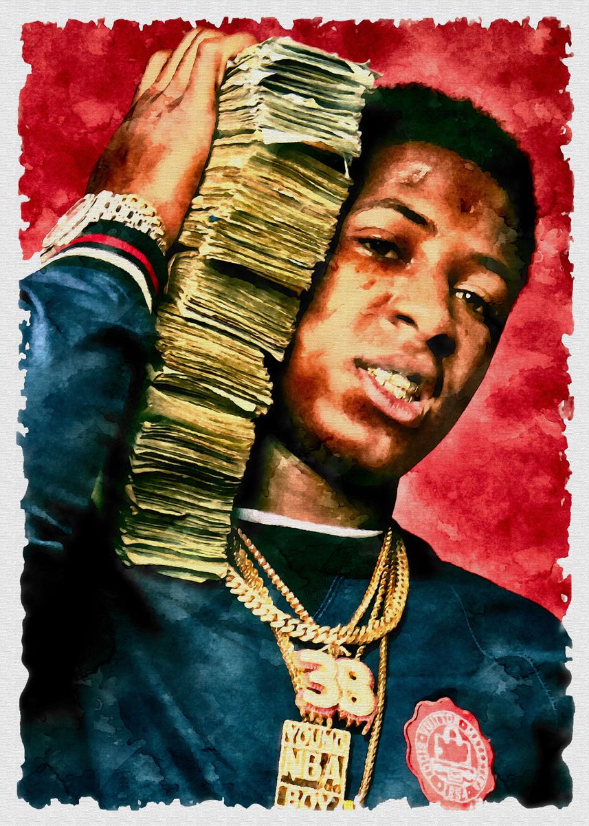 'YoungBoy Never Broke Again' Poster, picture, metal print, paint by ...