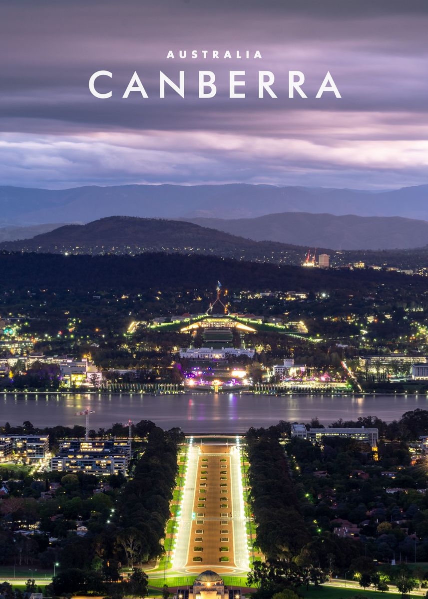 'Canberra Australia' Poster, picture, metal print, paint by Oneil ...