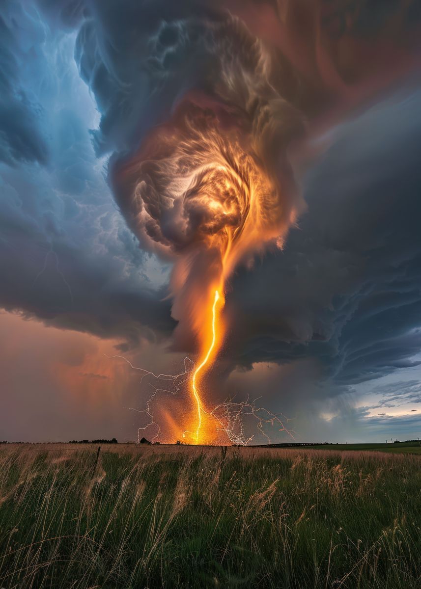 'Power of the Storm' Poster, picture, metal print, paint by ...