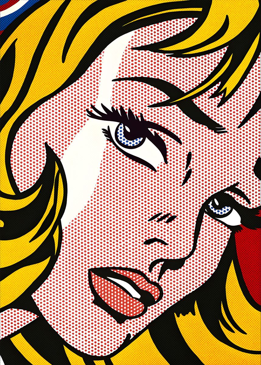 'Blonde Girl Pop Art ' Poster, picture, metal print, paint by Uber ...