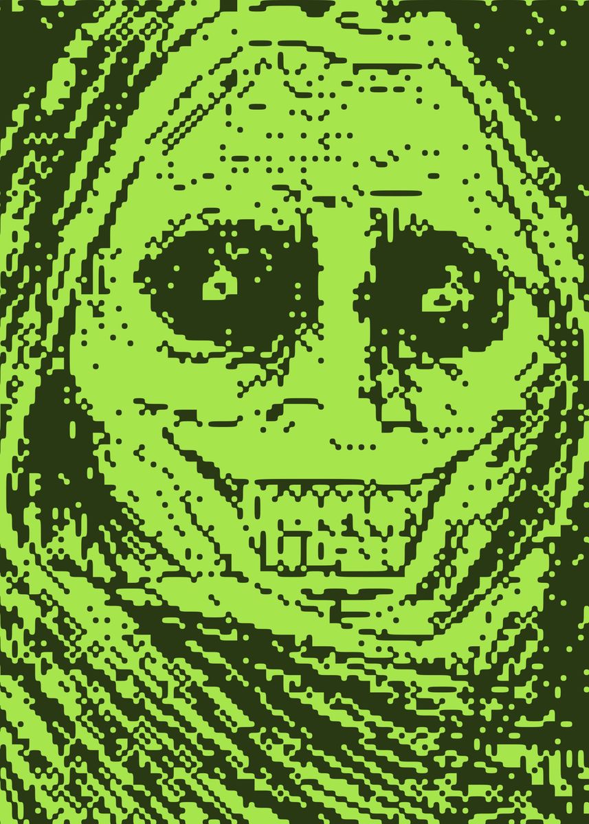 '8bit Unwanted Guest' Poster, picture, metal print, paint by Theo ...