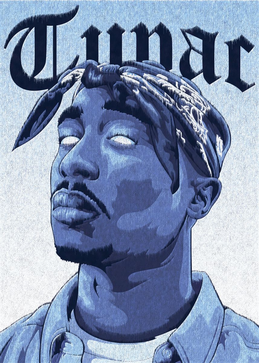 'Tupac' Poster, picture, metal print, paint by Baron Alfonzo | Displate