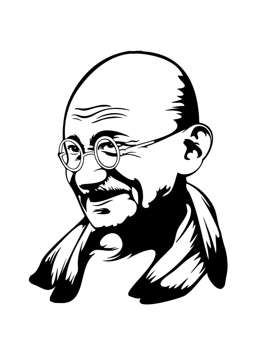 'Mahatma gandhi' Poster, picture, metal print, paint by Lunzii Art ...