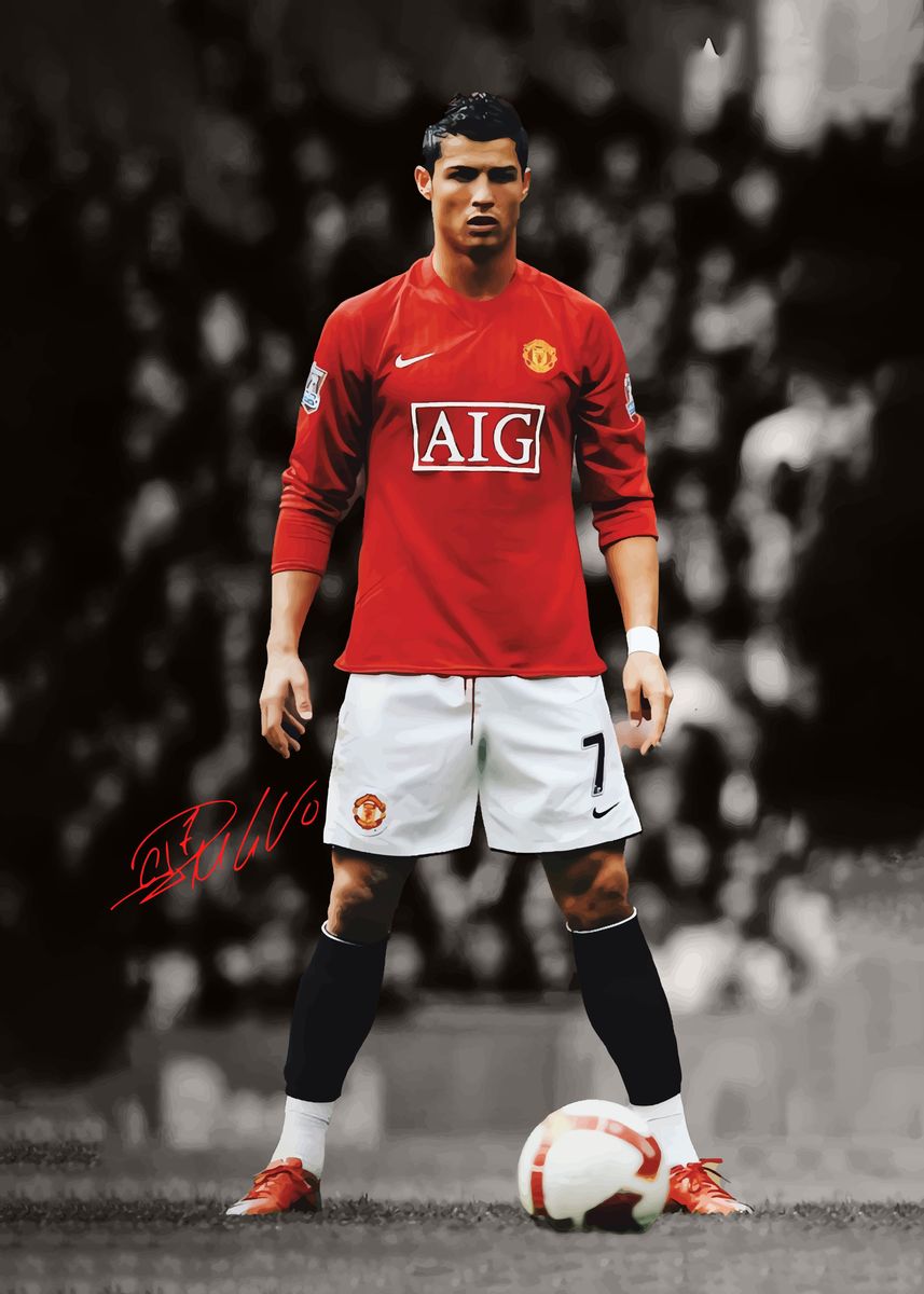 'Ronaldo' Poster, picture, metal print, paint by ikri an | Displate