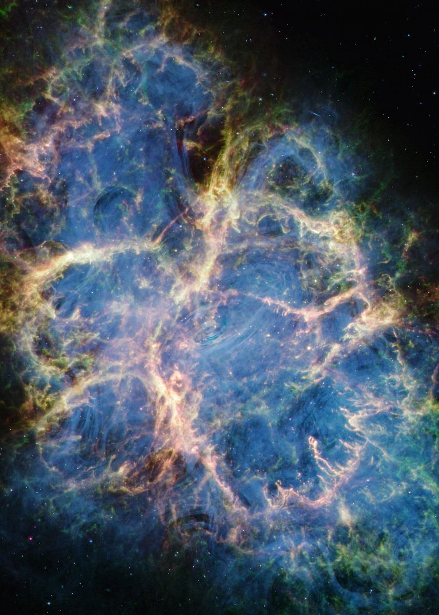 'Blue Crab Nebula' Poster, picture, metal print, paint by NASA | Displate