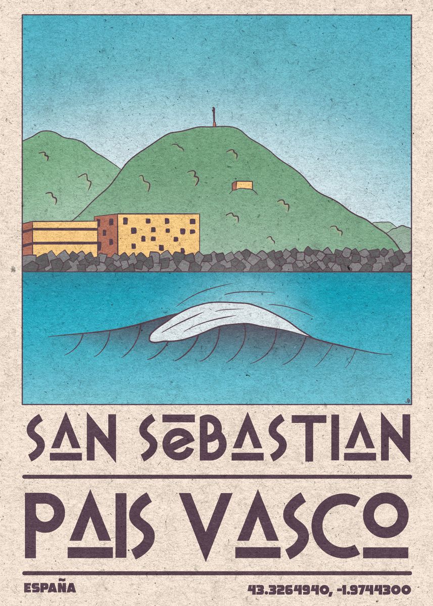'San Sebastian ' Poster, picture, metal print, paint by Jake Purcell ...