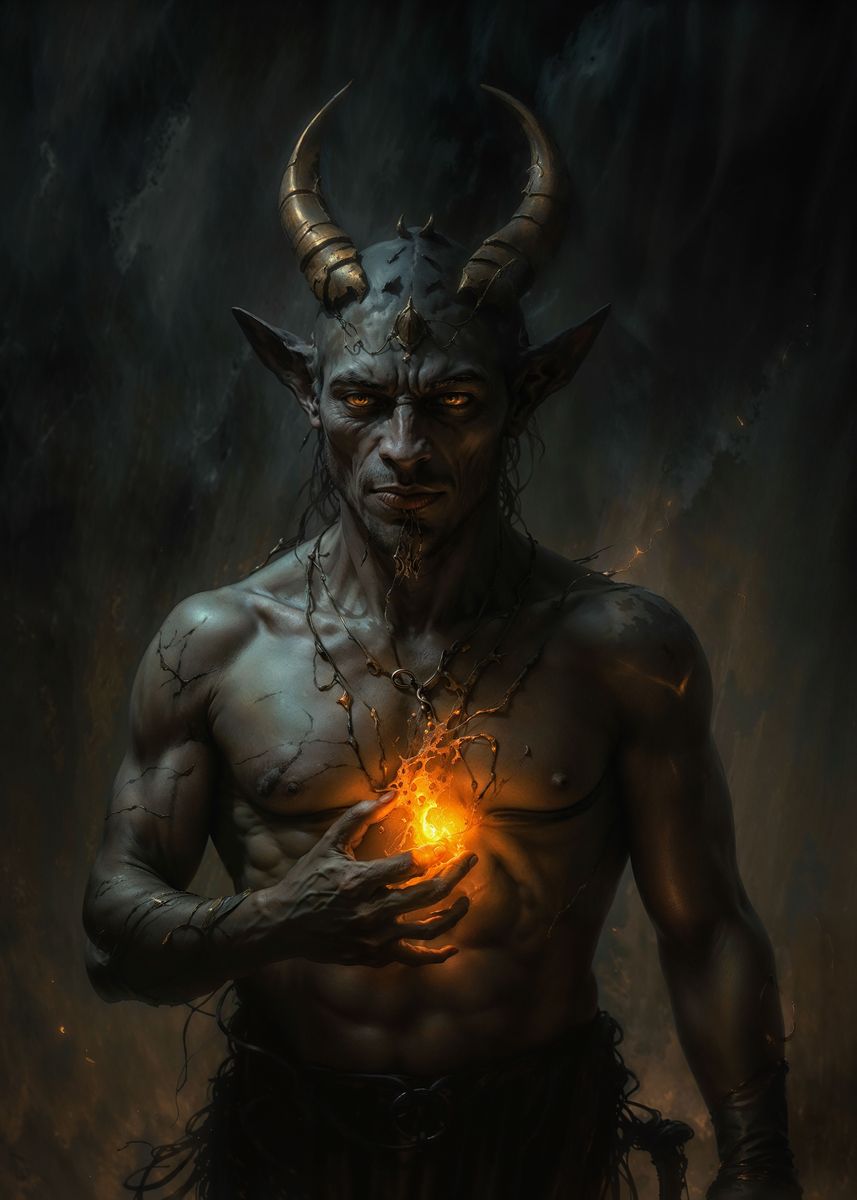 'Ifrit Jinn' Poster, picture, metal print, paint by Alice White Milano ...