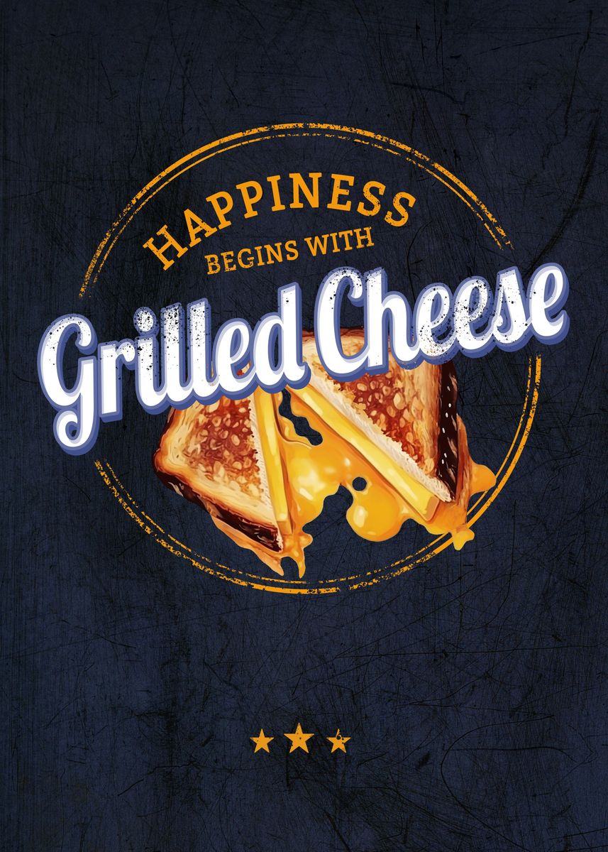 'Grilled Cheese Sandwich' Poster, picture, metal print, paint by Nils ...