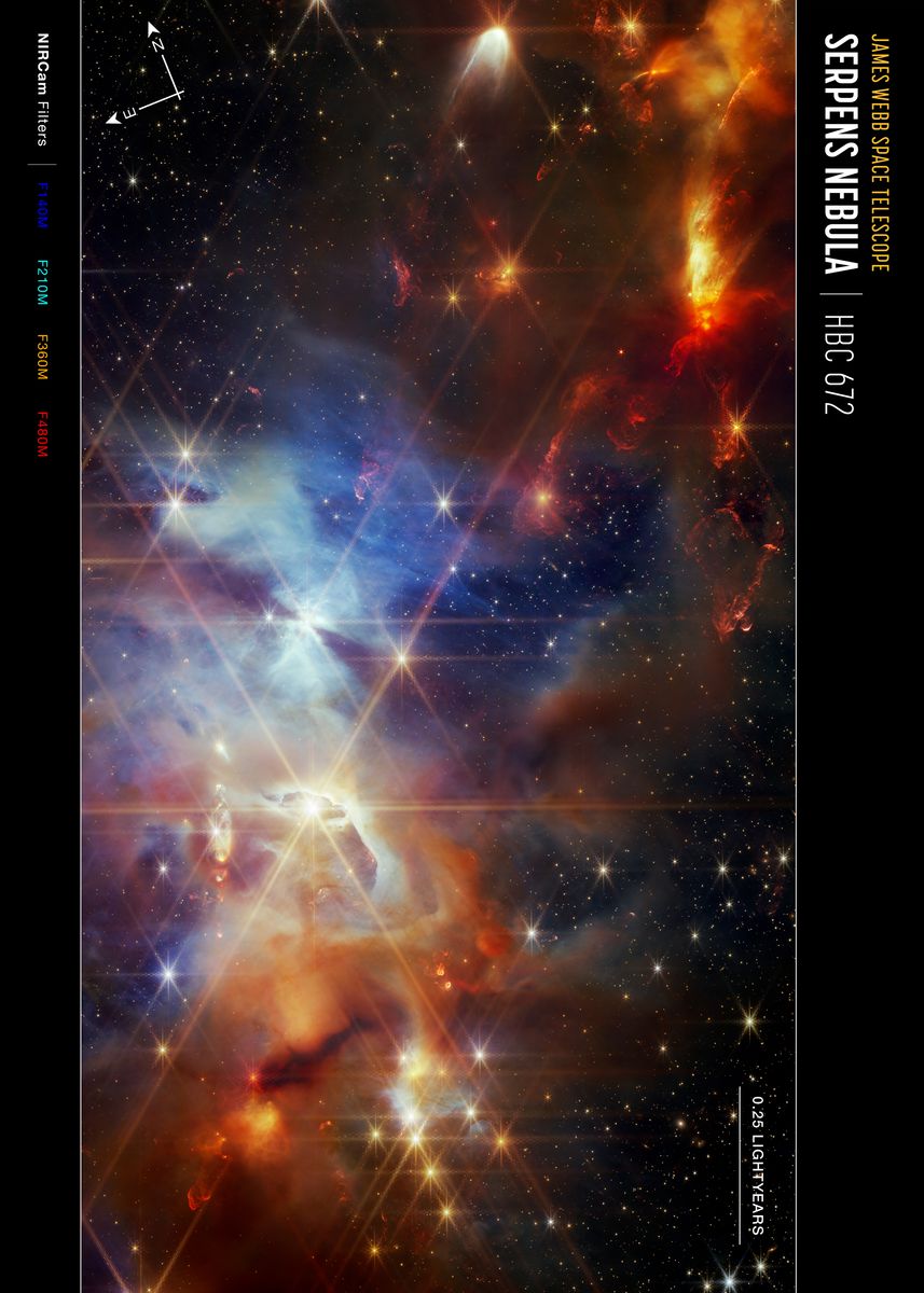 'Serpens Nebula frame' Poster, picture, metal print, paint by NASA ...