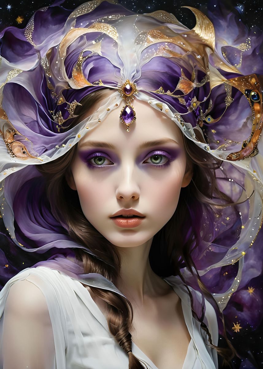 'Fantasy woman 2' Poster, picture, metal print, paint by Roberto Moro ...