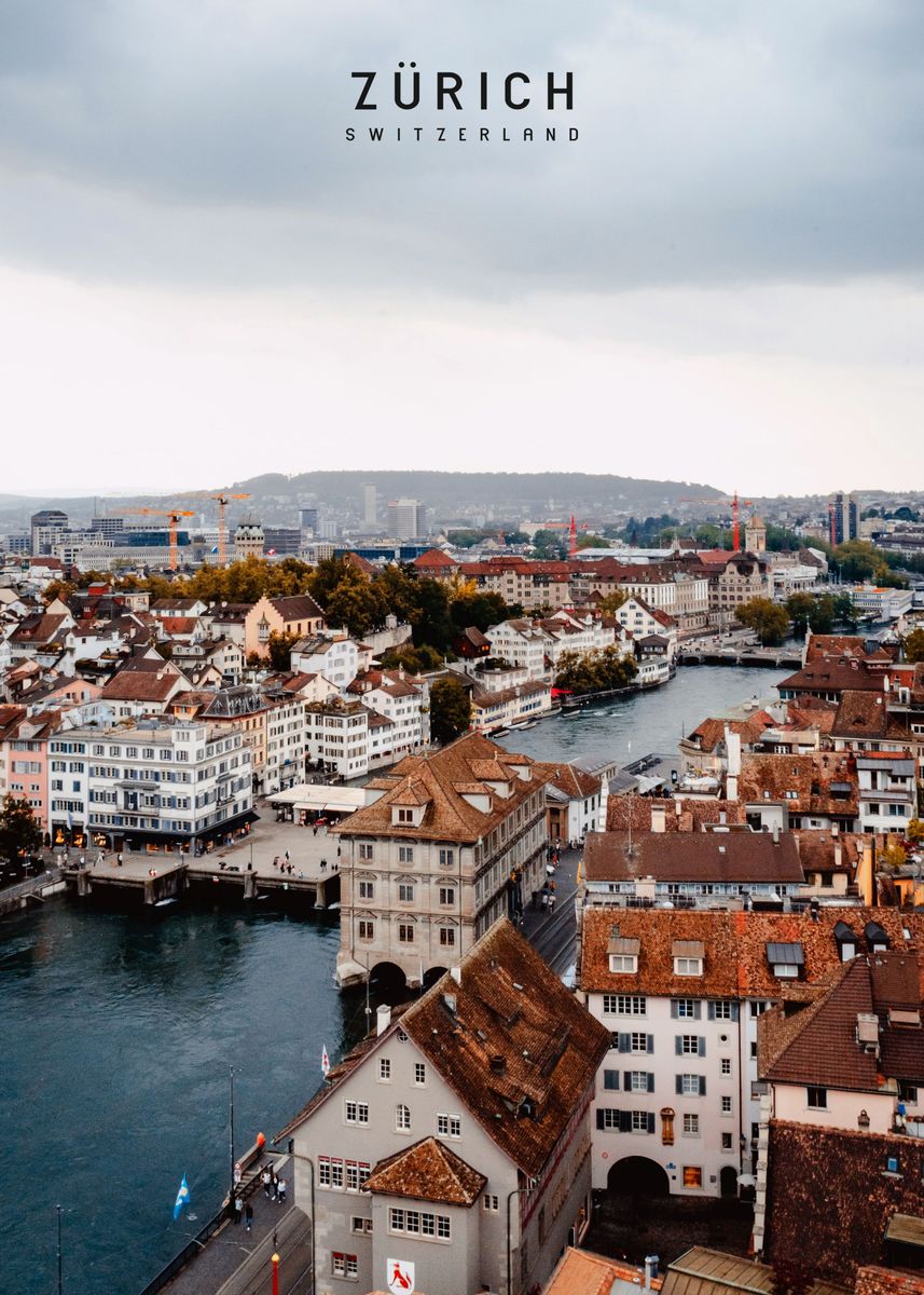 'Zurich ' Poster, picture, metal print, paint by Big City | Displate