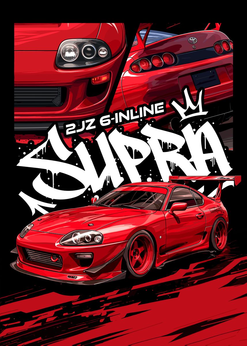 'Red Supra MKIV' Poster, picture, metal print, paint by SirHerald ...