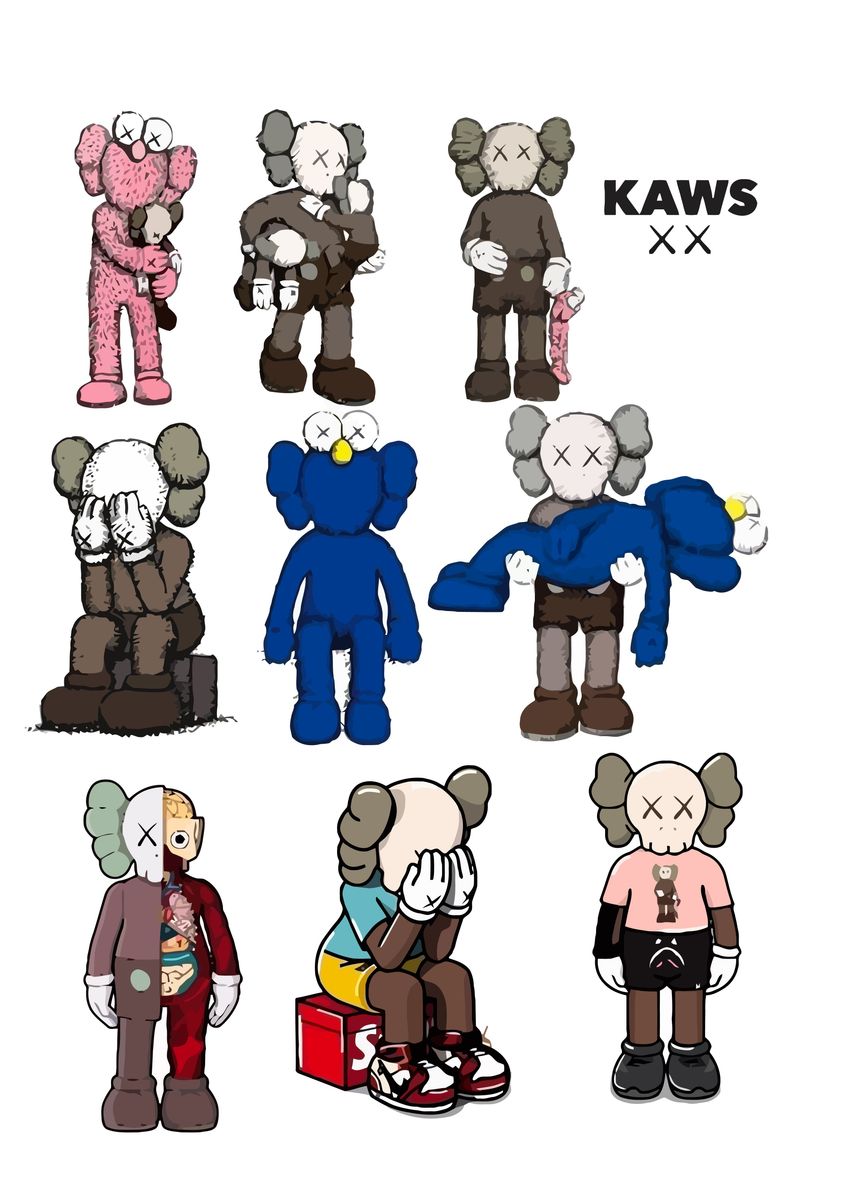 'Kaws ' Poster, picture, metal print, paint by BB Creative | Displate
