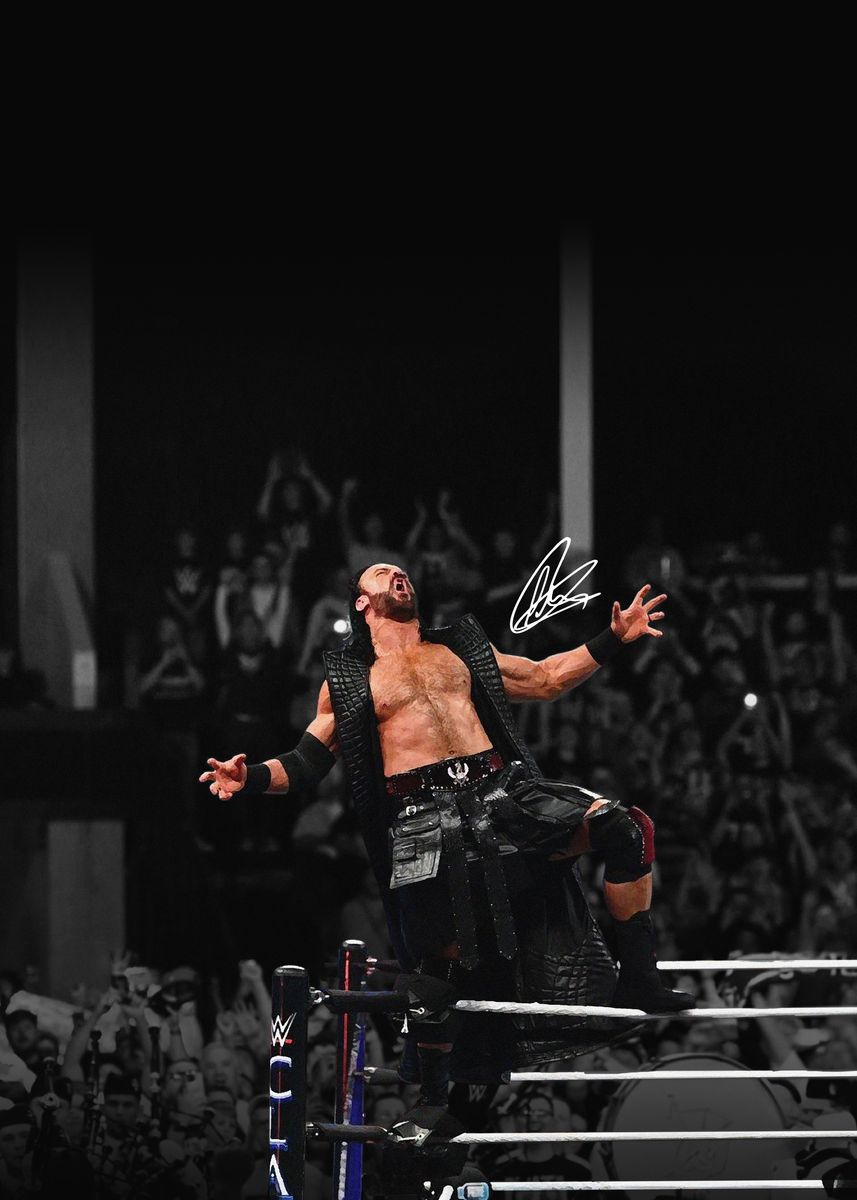 'Drew McIntyre' Poster, picture, metal print, paint by ART One | Displate