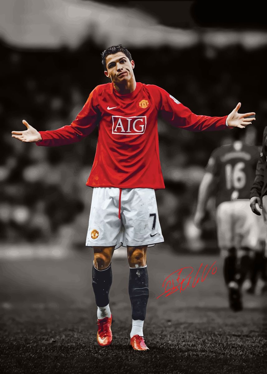 'Ronaldo' Poster, picture, metal print, paint by ikri an | Displate