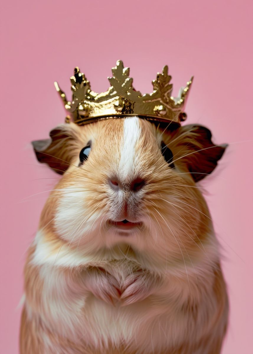 'Hamster King' Poster, picture, metal print, paint by Morgan Yon | Displate