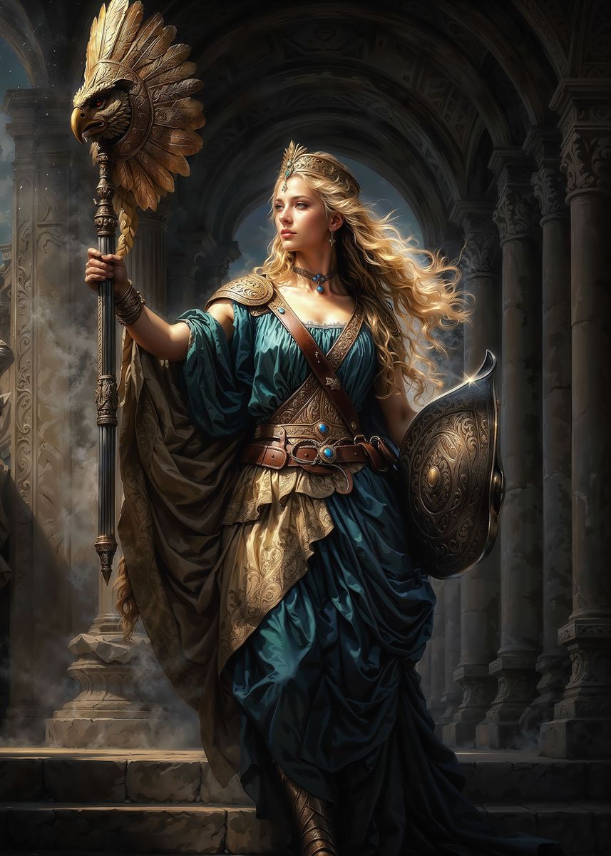 'Athena Goddess' Poster, picture, metal print, paint by Alice White ...