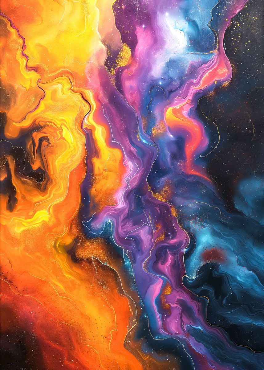 'Cosmic Sovereignty' Poster, picture, metal print, paint by | Displate