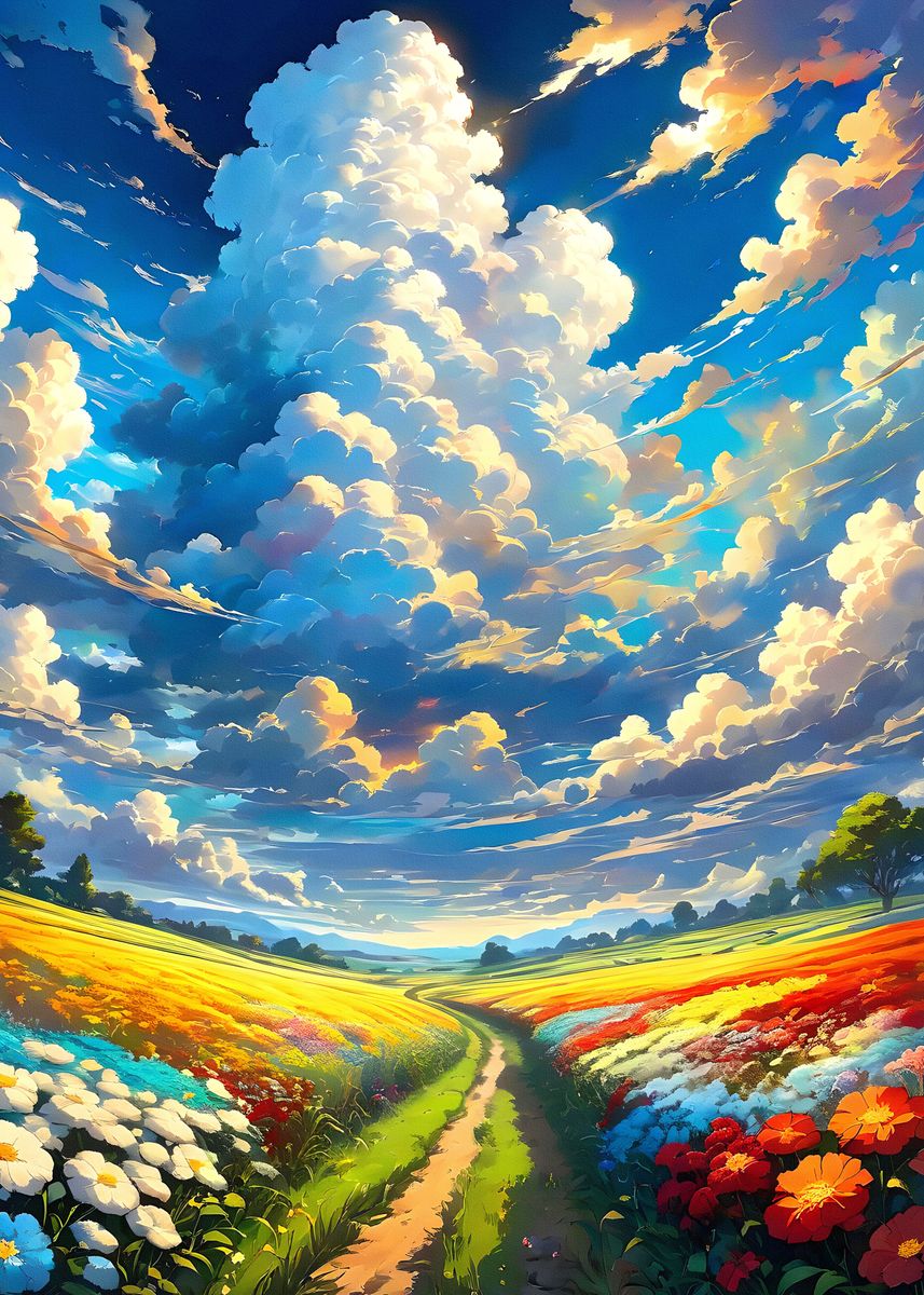 'Nature Landscape' Poster, picture, metal print, paint by tra avis ...