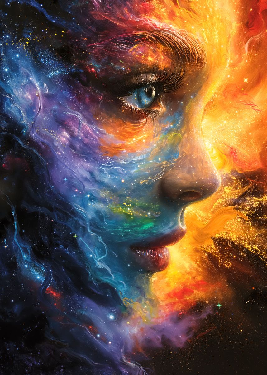 'Cosmic Sovereignty' Poster, picture, metal print, paint by | Displate