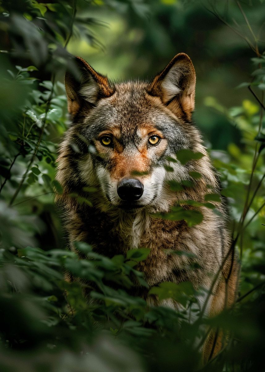 'Wolf in the forest' Poster, picture, metal print, paint by Trani hus ...