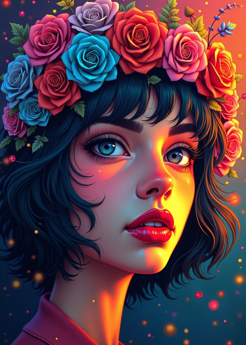 'Surreal Woman Portrait' Poster, picture, metal print, paint by Niu ...