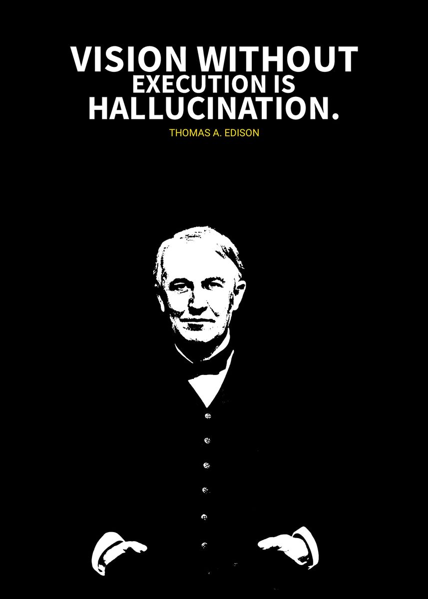 'Thomas edison' Poster, picture, metal print, paint by Yoshhhh | Displate