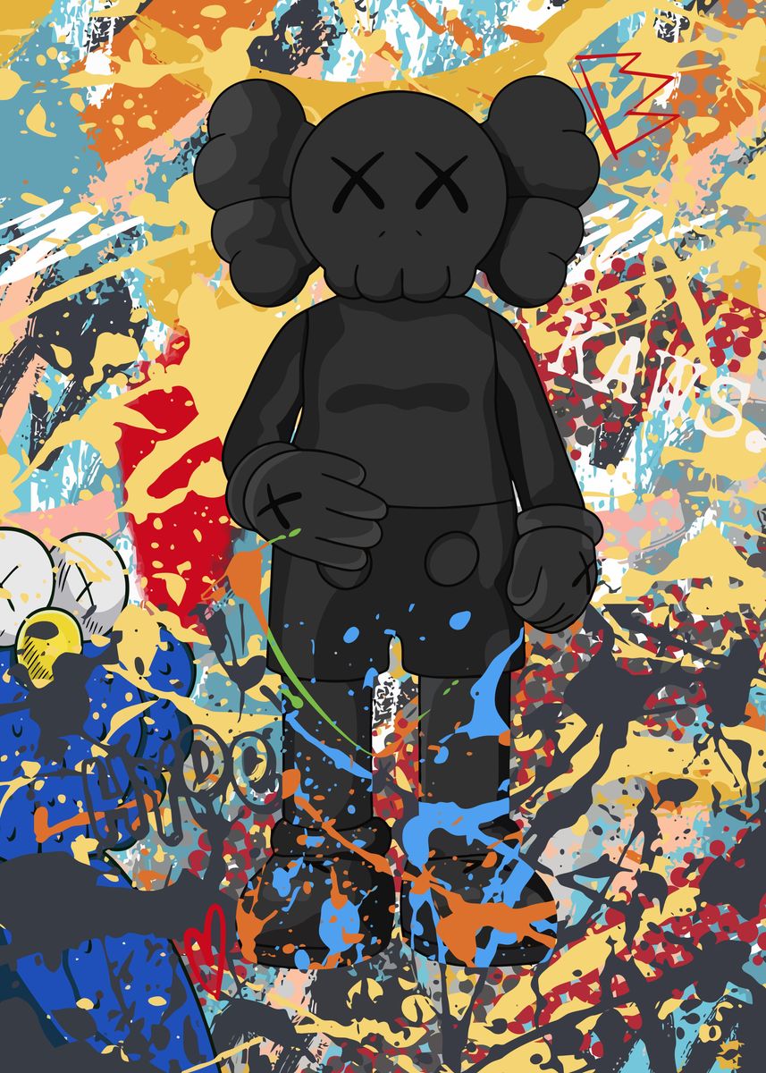 'Kaws' Poster, picture, metal print, paint by F1 Super Car | Displate