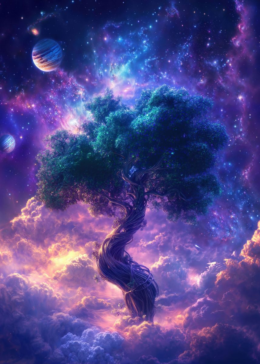 'Galactic Tree of Life' Poster, picture, metal print, paint by wumples ...