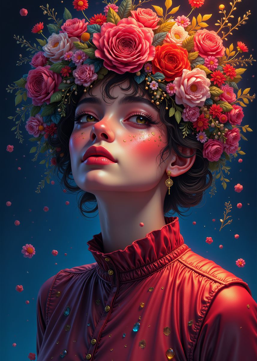 'Surreal Woman Portrait' Poster, picture, metal print, paint by Niu ...