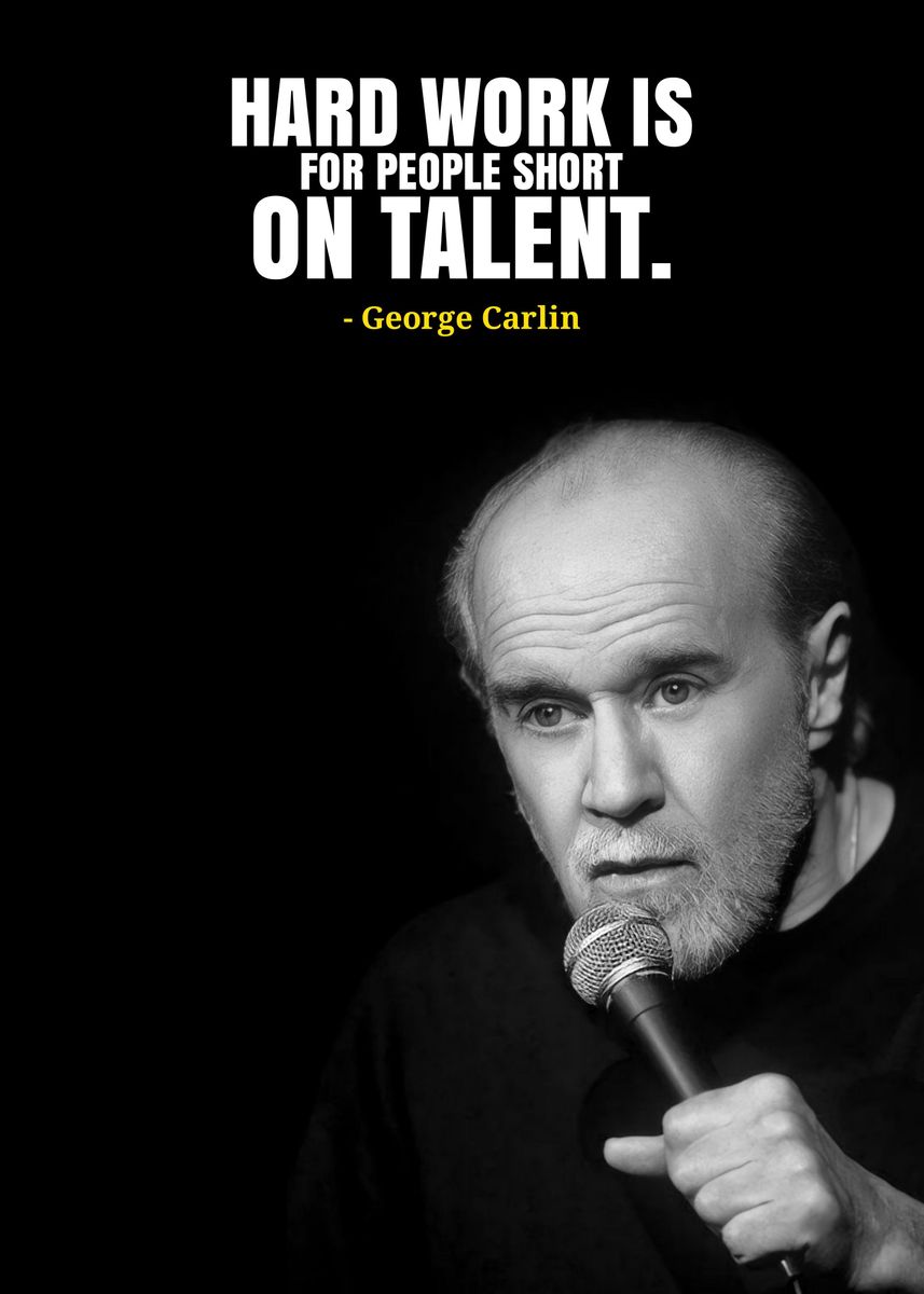 George Carlin Quotes Poster Picture Metal Print Paint By DNSM