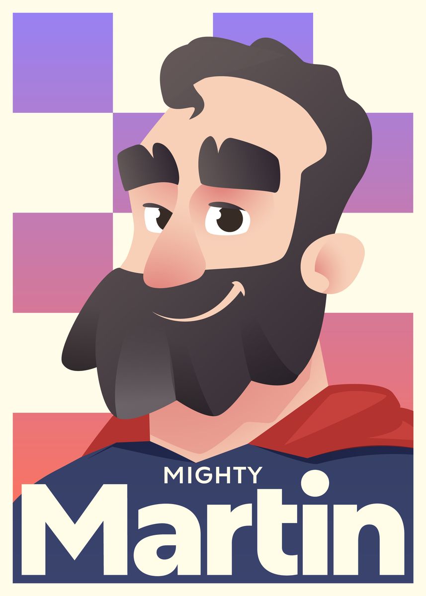 'Mighty Martin Chess Bot' Poster, picture, metal print, paint by Chess ...