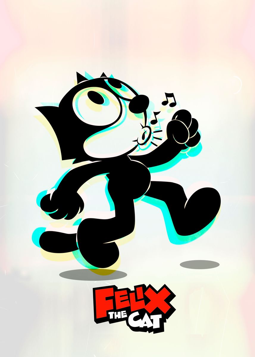 'CAT WHISTLING' Poster, picture, metal print, paint by POP ART WORLD ...