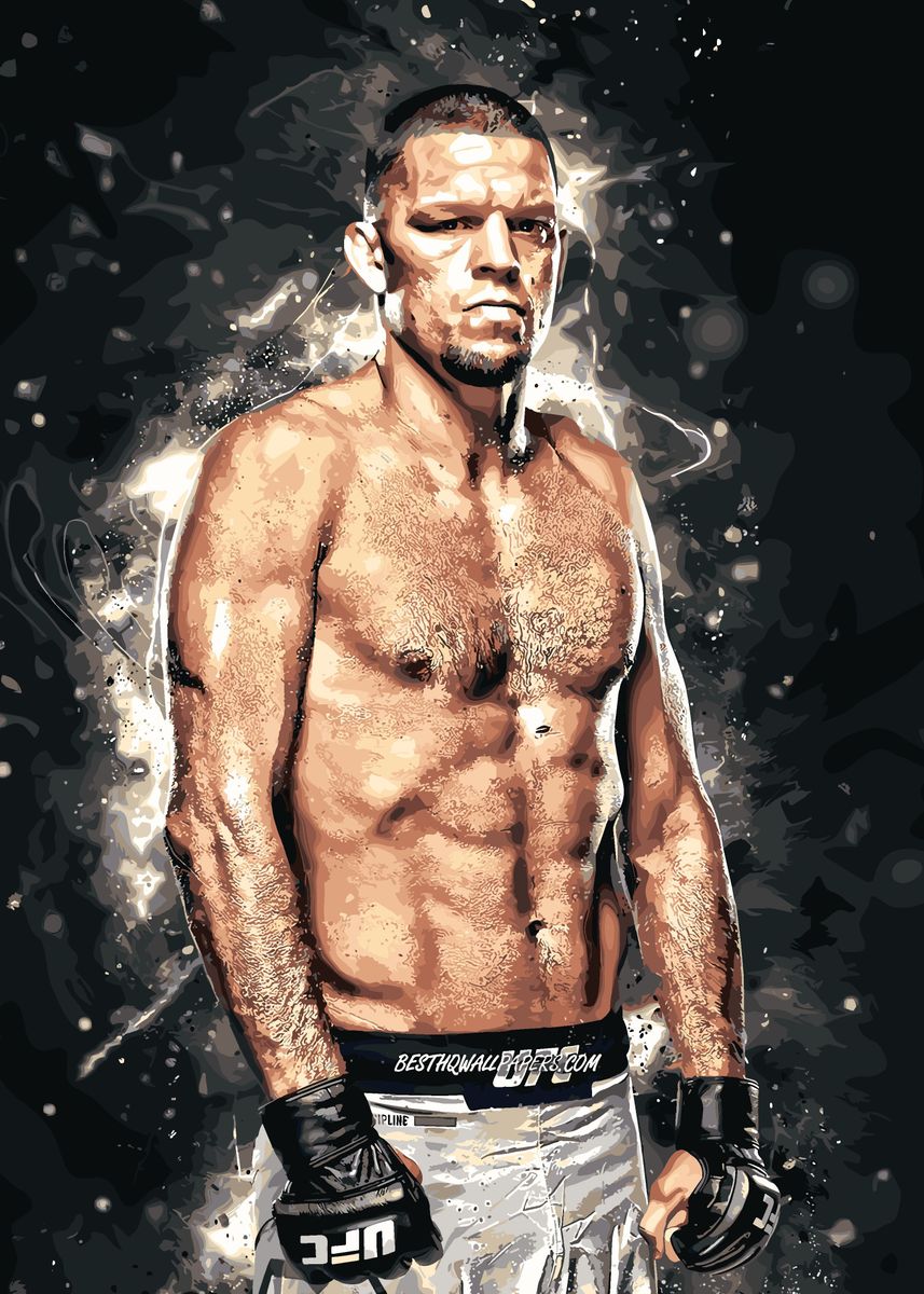 'Nate Diaz' Poster, picture, metal print, paint by VisionPrint | Displate