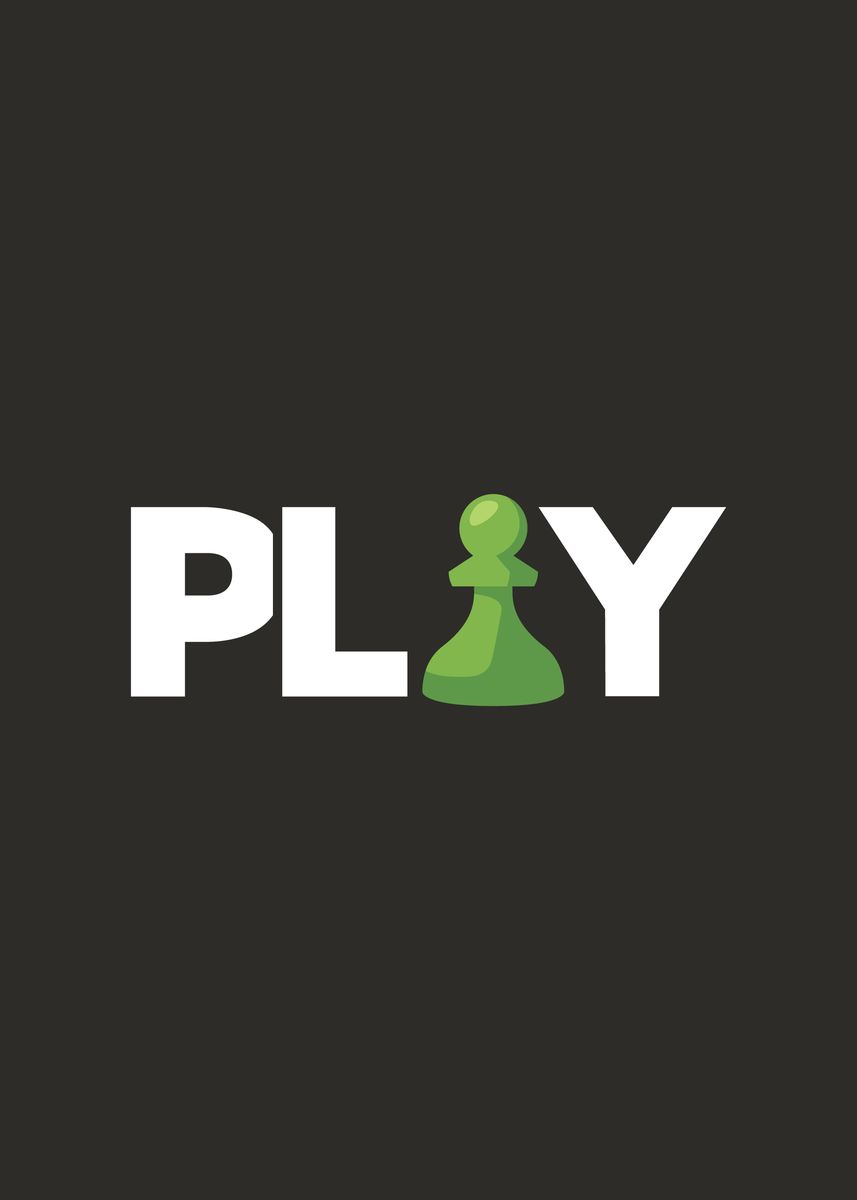 'Chesscom Play Logo' Poster, picture, metal print, paint by Chess ...