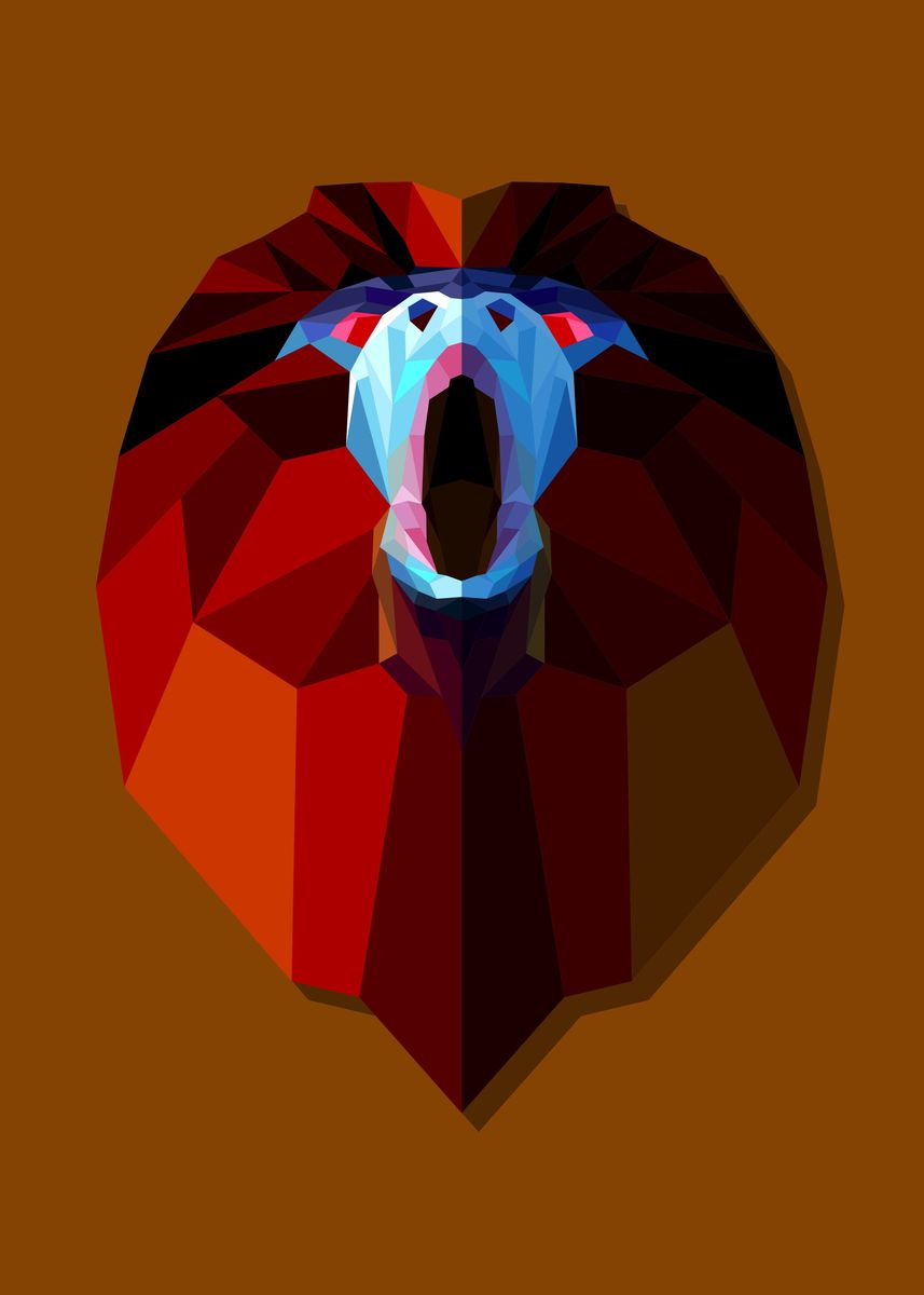 'Vector Howler' Poster, picture, metal print, paint by iandrewtv | Displate