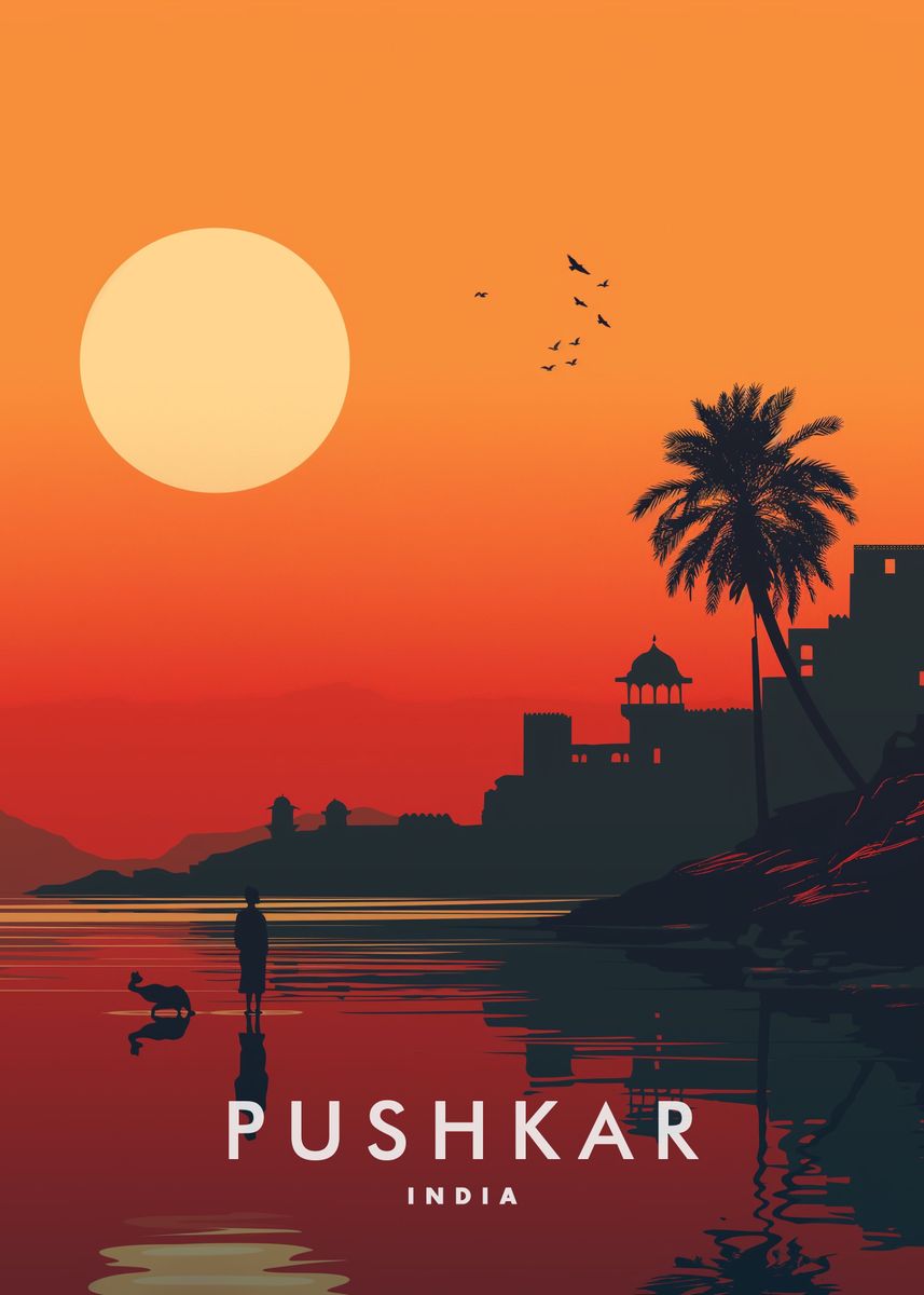 'Pushkar India' Poster, picture, metal print, paint by Merah Djoeang ...