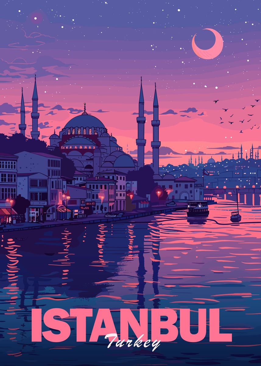 'Istanbul Aesthetic City' Poster, picture, metal print, paint by Adam ...