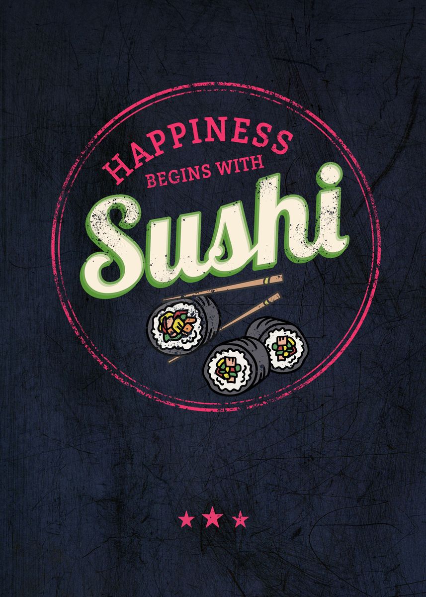 'Sushi Maki or Hoso Maki' Poster, picture, metal print, paint by Nils ...