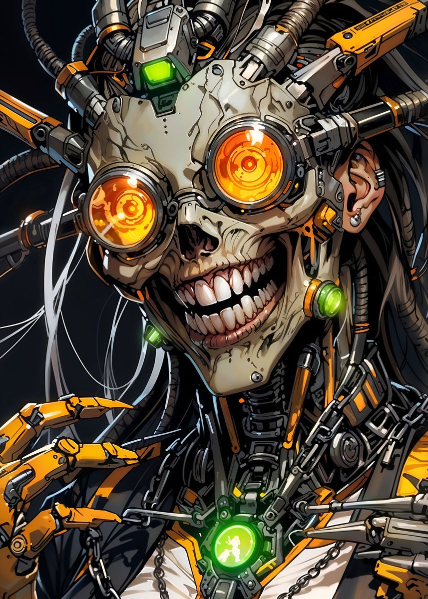 'CYBERPUNK CYBER PSYCHO' Poster, picture, metal print, paint by Lunatic ...
