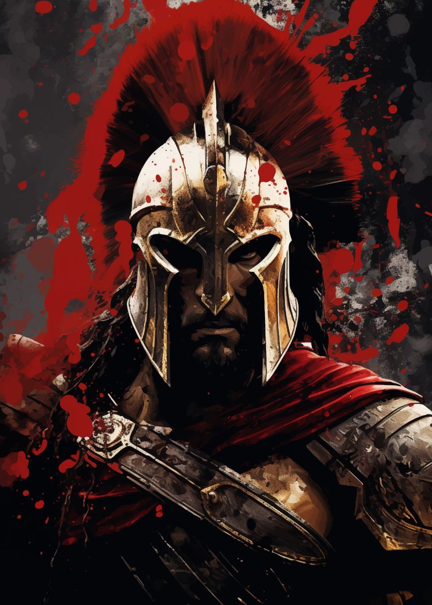 'Spartan Fury' Poster, picture, metal print, paint by You Design | Displate