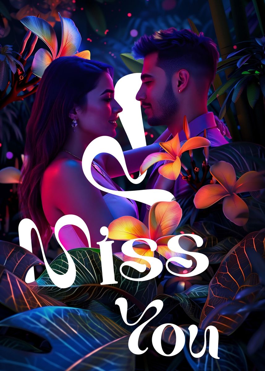 'I Miss You' Poster, picture, metal print, paint by Markuzzel Elli ...