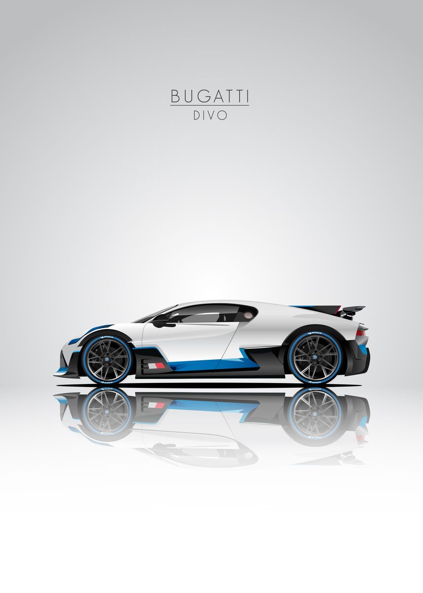 'Bugatti Divo' Poster, picture, metal print, paint by Ahmad Nur Ihsan ...