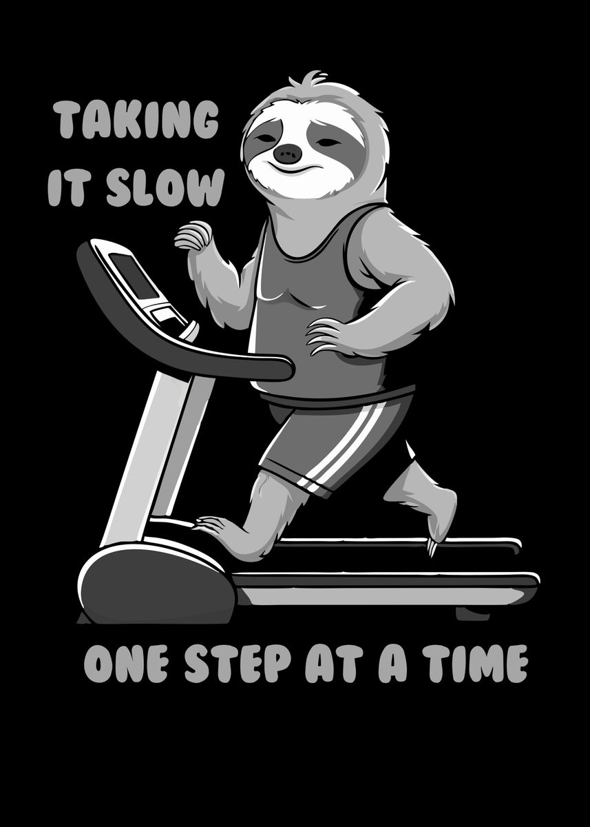 'sloth walking ' Poster, picture, metal print, paint by EDSON RAMOS ...