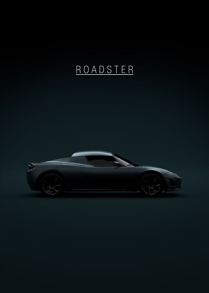 '2011 Tesla Roadster' Poster, picture, metal print, paint by 21 MXM ...
