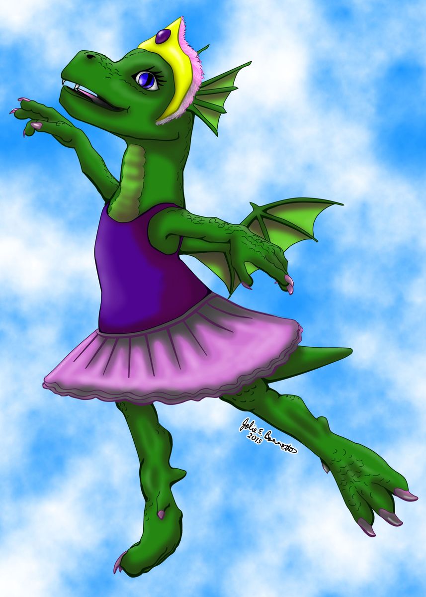 'Ballet Dragon' Poster, picture, metal print, paint by Jolie Bonnette ...