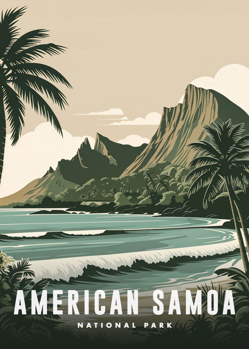 'American Samoa' Poster, picture, metal print, paint by Fariedsfth ...
