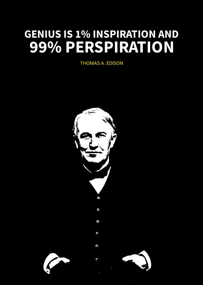 'Thomas edison' Poster, picture, metal print, paint by Yoshhhh | Displate