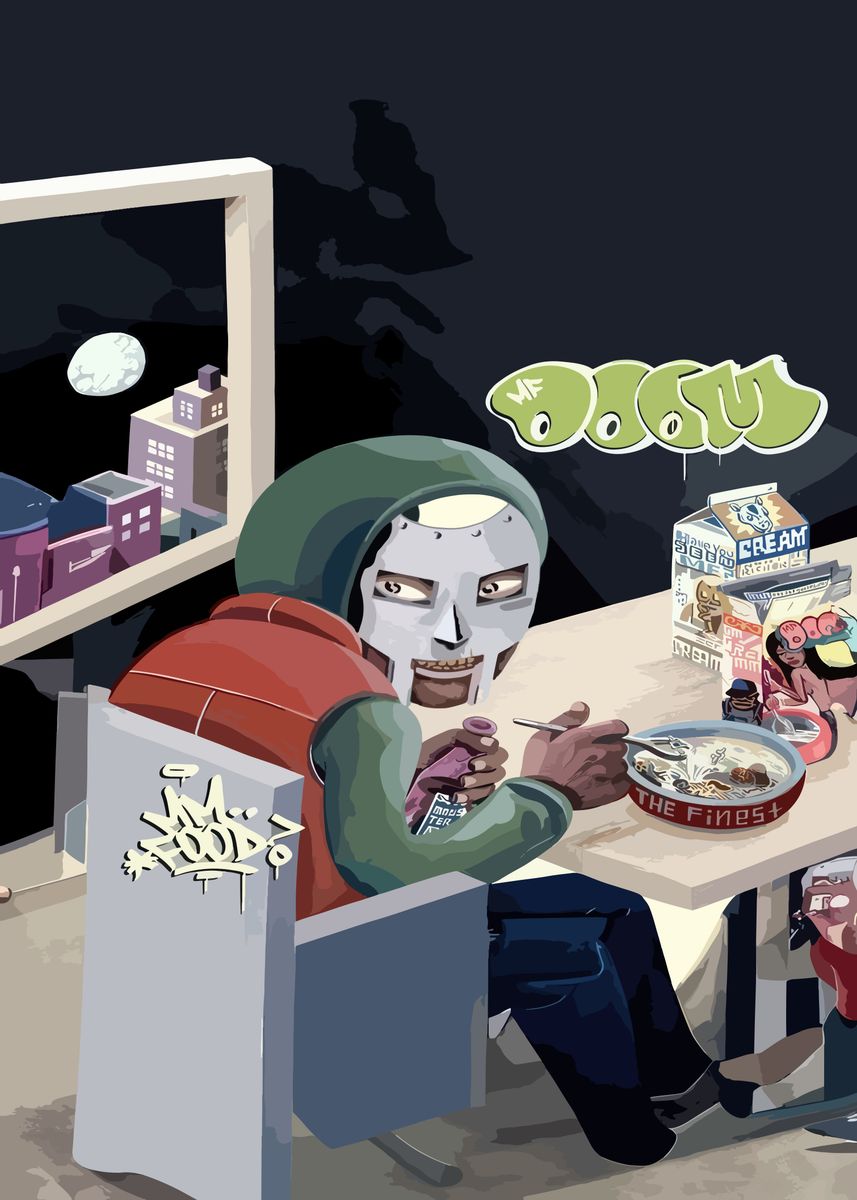 'Mf doom travis scott rap' Poster, picture, metal print, paint by Emily ...