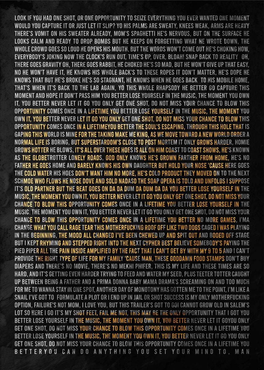 'lose yourself' Poster, picture, metal print, paint by Lowpoly Posters ...